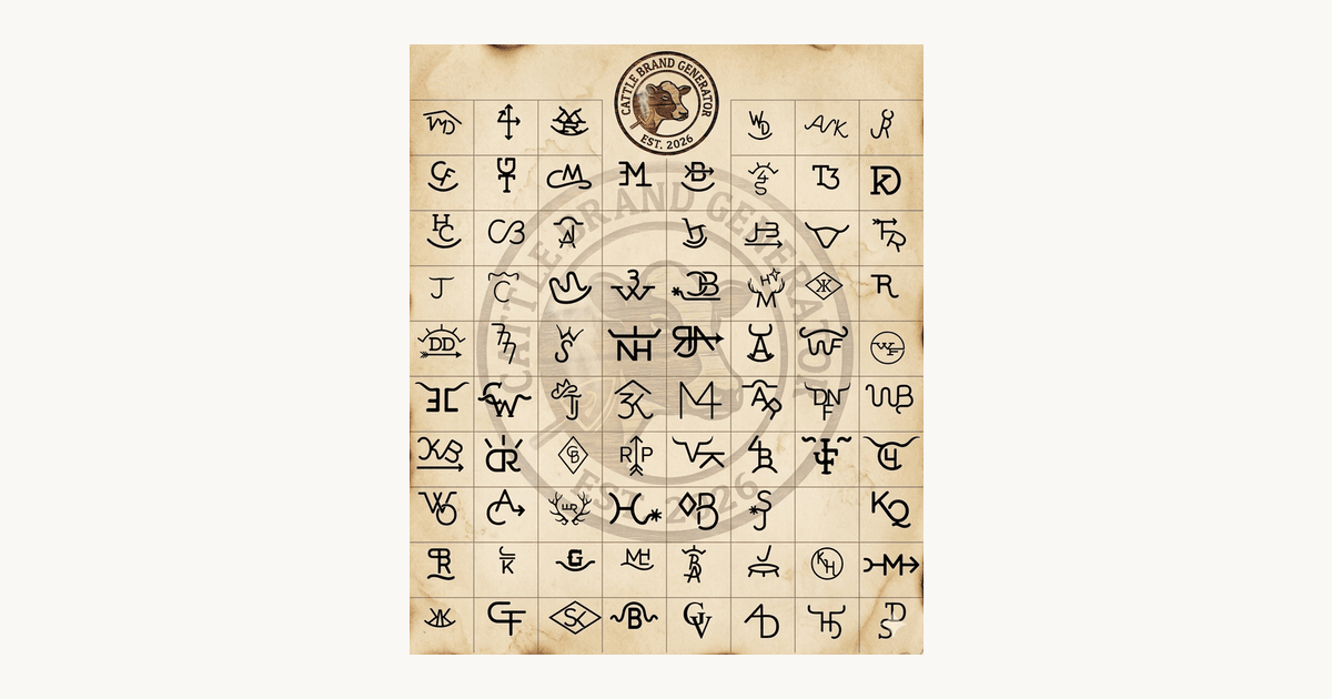 Free Cattle Brand Generator | AI Branding Iron Design Tool | Custom ...